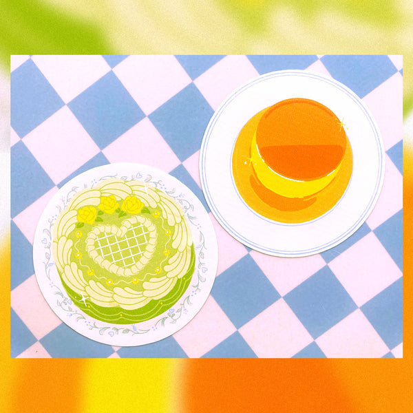 Leche Flan & Pandan Cake — Stickers – localkristine